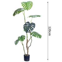 China Handmade Plastic Artificial Monstera Plant Wind Resistance for sale