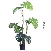 China Handmade Plastic Artificial Monstera Plant Wind Resistance for sale