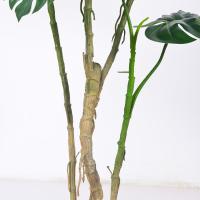 China Handmade Plastic Artificial Monstera Plant Wind Resistance for sale