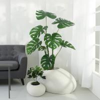China Handmade Plastic Artificial Monstera Plant Wind Resistance for sale