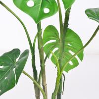 China Handmade Plastic Artificial Monstera Plant Wind Resistance for sale