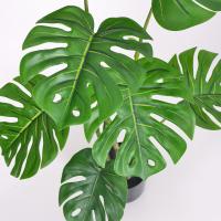 China Handmade Plastic Artificial Monstera Plant Wind Resistance for sale