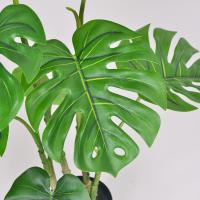 China Handmade Plastic Artificial Monstera Plant Wind Resistance for sale
