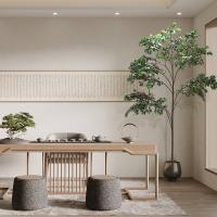 China Custom Corner Artificial Ficus Tree Space Decoration Minimalist Style for sale