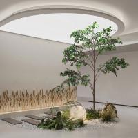 China Custom Corner Artificial Ficus Tree Space Decoration Minimalist Style for sale