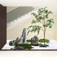 China Custom Corner Artificial Ficus Tree Space Decoration Minimalist Style for sale