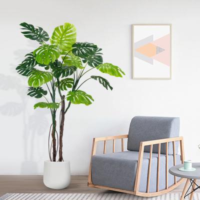 China 130/160/200/240cm Sizes Realistic PE Foliage artificial monstera plant for Indoor Tropical Decor for sale