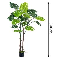China 130/160/200/240cm Sizes Realistic PE Foliage artificial monstera plant for Indoor Tropical Decor for sale