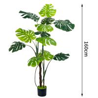 China 130/160/200/240cm Sizes Realistic PE Foliage artificial monstera plant for Indoor Tropical Decor for sale