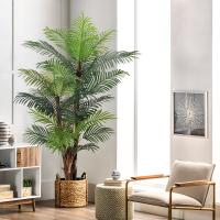 China Artificial Palm Tree 6FT, Fake Tree with Realistic Fiber Trunks , Faux Tropical Areca Floor Plant in Pot, Artificial Silk Plant for Home Decor Office Decor Indoor for sale