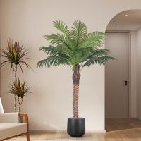 China 180cm 210cm Artificial Coconut Trees Fake Plants Large Green Palm Bonsai Decoration Room Floor Potted for sale