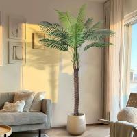 China 180cm 210cm Artificial Coconut Trees Fake Plants Large Green Palm Bonsai Decoration Room Floor Potted for sale