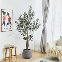 China Multi-pole 7ft Artificial Olive Tree - Tall Faux Olive Trees Artificial Indoor - Large Fake Olive Tree Plant for Home Office Living Room Decor for sale