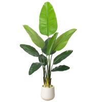 China Artificial Bird of Paradise Plant 6.8FT - Luxury Faux Palm Tree in White Planter for Indoor Office Decor for sale