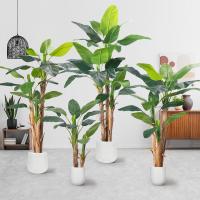 China Wholesale 7 FT Artificial Banana Tree Plant | Natural Bark Trunk | Free Maintenance | Indoor Palm for Living Room & Office Decor for sale