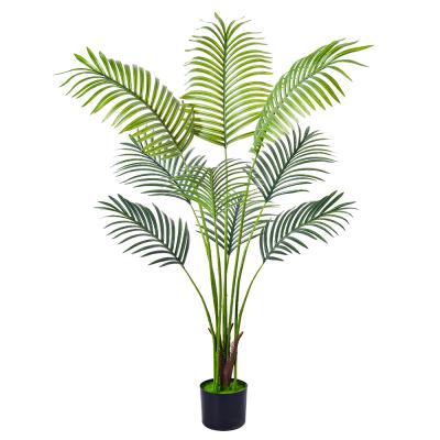 China Artificial Palm Tree  wholesale​ Realistic Fiber Trunks Faux Tropical Areca Floor Plant for Indoor Home and Office Decor for sale