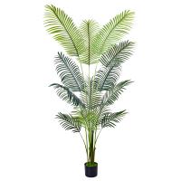 China Artificial Palm Tree  wholesale​ Realistic Fiber Trunks Faux Tropical Areca Floor Plant for Indoor Home and Office Decor for sale
