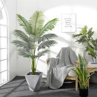 China Artificial Palm Tree  wholesale​ Realistic Fiber Trunks Faux Tropical Areca Floor Plant for Indoor Home and Office Decor for sale