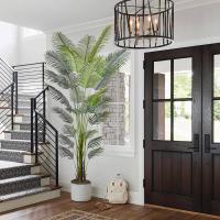 China Artificial Palm Tree  wholesale​ Realistic Fiber Trunks Faux Tropical Areca Floor Plant for Indoor Home and Office Decor for sale