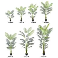 China Artificial Palm Tree  wholesale​ Realistic Fiber Trunks Faux Tropical Areca Floor Plant for Indoor Home and Office Decor for sale