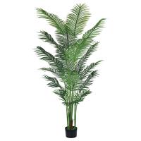 China 6ft Indoor Artificial Palm Trees thick foliage Tall Faux Silk Large Artificial Plant For Home Decor for sale