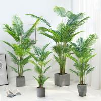 China 6ft Indoor Artificial Palm Trees thick foliage Tall Faux Silk Large Artificial Plant For Home Decor for sale
