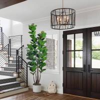 China Wholesale Artificial Plants Suppliers Multi-Stem 7.3ft 8.6ft Faux Fiddle Leaf Fig Tree For Home Living Room Office Decor for sale
