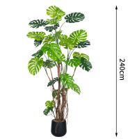 China 240cm Giant Artificial Monstera Plants With Realistic Leaves For Office & Hotel Decor for sale