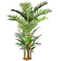 China Palm Plant Artificial Giant Kentia Palm Cluster - 11.8ft Commercial-Grade W/Anti-Theft Tech (Multi-Trunk) for sale