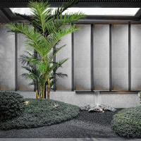 China Palm Plant Artificial Giant Kentia Palm Cluster - 11.8ft Commercial-Grade W/Anti-Theft Tech (Multi-Trunk) for sale