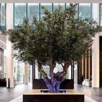 China Factory Price Large Artificial Olive Tree, a Large Ornamental Fiberglass Tree for Indoor Restaurants and Shopping Malls for sale