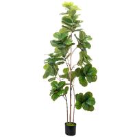 China artificial fiddle leaf fig plant , 4ft/5ft/6ft/7ft Ficus Lyrata Fake Tree Artificial Tree Indoor Decor for Home Office Living Room Decoration Modern for sale