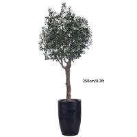 China UV Resistant Fake Plant 2.5m tall faux potted olive tree In Planter for Indoor House Plants & Tall Floor Decor for sale