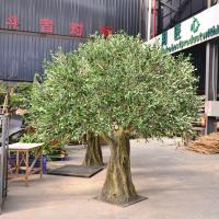 China 7ft 8ft or customized height most realistic large faux olive tree for indoor hotel lobby and outdoor (uv resistant)_ for sale