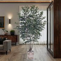 China Ultra-Realistic Multi-Trunk Faux Ficus Tree 2.5m Artificial Banyan Tree For Decoration​ Of Hotel Home Living Room for sale