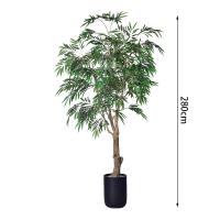 China Factory Sale 280cm artificial potted plant faux weeping fig tree for Elegant Indoor decoration for sale
