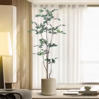 China Green Bonsai 5.2 FT 6 FT Japanese Maple Tree Artificial For Home Living Room Decoration for sale