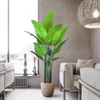 China artificial palm tree plants 4 ft 5.3 ft 6 ft best artificial bird of paradise plant Greenery Bonsai Tropical Artificial Plant for Party Hotel Wedding Decor for sale