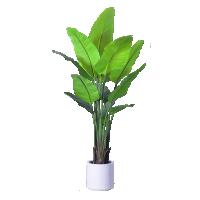 China artificial palm tree plants 4 ft 5.3 ft 6 ft best artificial bird of paradise plant Greenery Bonsai Tropical Artificial Plant for Party Hotel Wedding Decor for sale