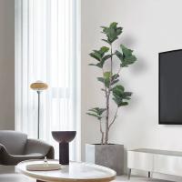 China Faux Indoor Plants 160cm 185cm Faux Fiddle Leaf Fig Plant​ Fake Tree Indoor House Potted Plant For Home Office Decoration for sale