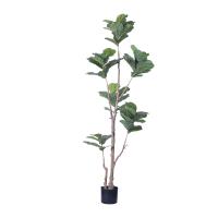 China Faux Indoor Plants 160cm 185cm Faux Fiddle Leaf Fig Plant​ Fake Tree Indoor House Potted Plant For Home Office Decoration for sale