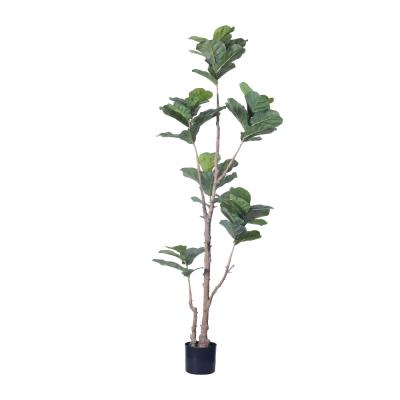 China Faux Indoor Plants 160cm 185cm Faux Fiddle Leaf Fig Plant​ Fake Tree Indoor House Potted Plant For Home Office Decoration for sale