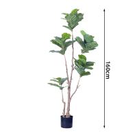 China Faux Indoor Plants 160cm 185cm Faux Fiddle Leaf Fig Plant​ Fake Tree Indoor House Potted Plant For Home Office Decoration for sale