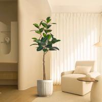 China Indoor Outdoor Decor Fake Tree In Pot Plastic Plants Artificial Tree Faux Rubber Tree​ For Home Decor Office Living Room for sale