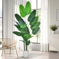 China Faux Traveller's Palm Tree (artificial birds of paradise plant​) - 180cm/210cm Realistic PE Leaf Artificial Plant for Indoor Outdoor Decor for sale