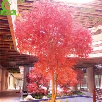 China artificial 3.5-4.5 autumn flame dark red maple tree for wedding hotel shopping mall decoration for sale