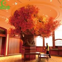 China artificial 3.5-4.5 autumn flame dark red maple tree for wedding hotel shopping mall decoration for sale