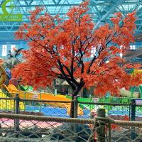 China artificial 3.5-4.5 autumn flame dark red maple tree for wedding hotel shopping mall decoration for sale
