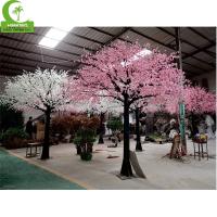 China Artificial White Color Cherry Tree Indoor Wedding Decorative Large Silk Sakura Flower Tree Big Top Quality Cherry Blossom Trees for sale