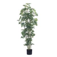 China 47in 59in 70inTall Real Touch Artificial Schefflera Tree Green Potted Schefflera Plant For Home Decoration for sale